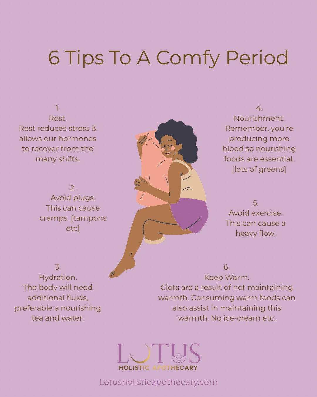 Tips To A Comfy Period – Lotus Holistic Apothecary LLC